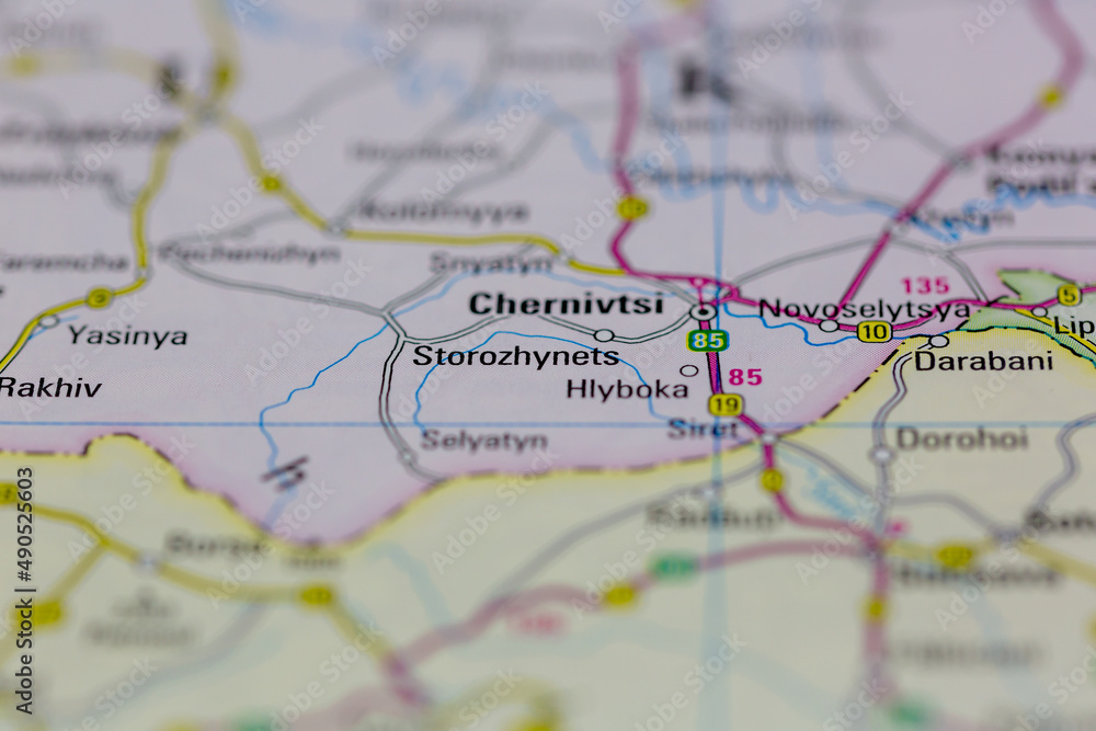 03-03-2022 Portsmouth, Hampshire, UK, Storozhynets Ukraine shown on a ...