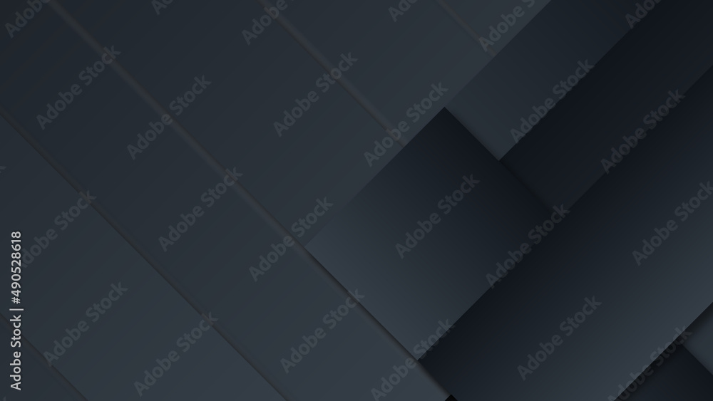 Modern dark black abstract presentation background. Vector illustration ...