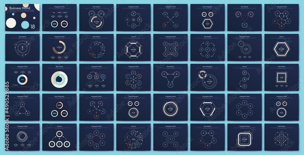 Vector graphics infographics with mobile phone. Template for creating ...