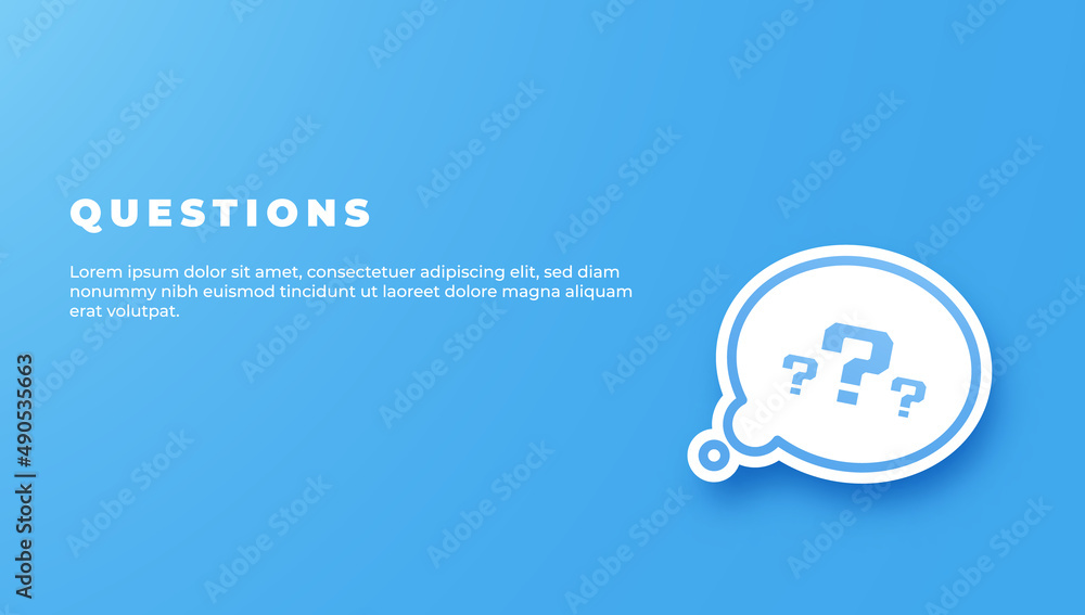 question mark in bubble speech background, for presentation and others ...
