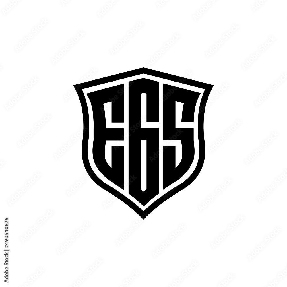 EGS letter logo design with white background in illustrator, vector ...