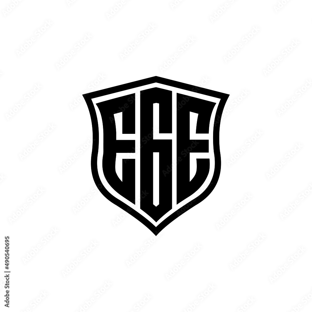 Vecteur Stock EGE letter logo design with white background in ...