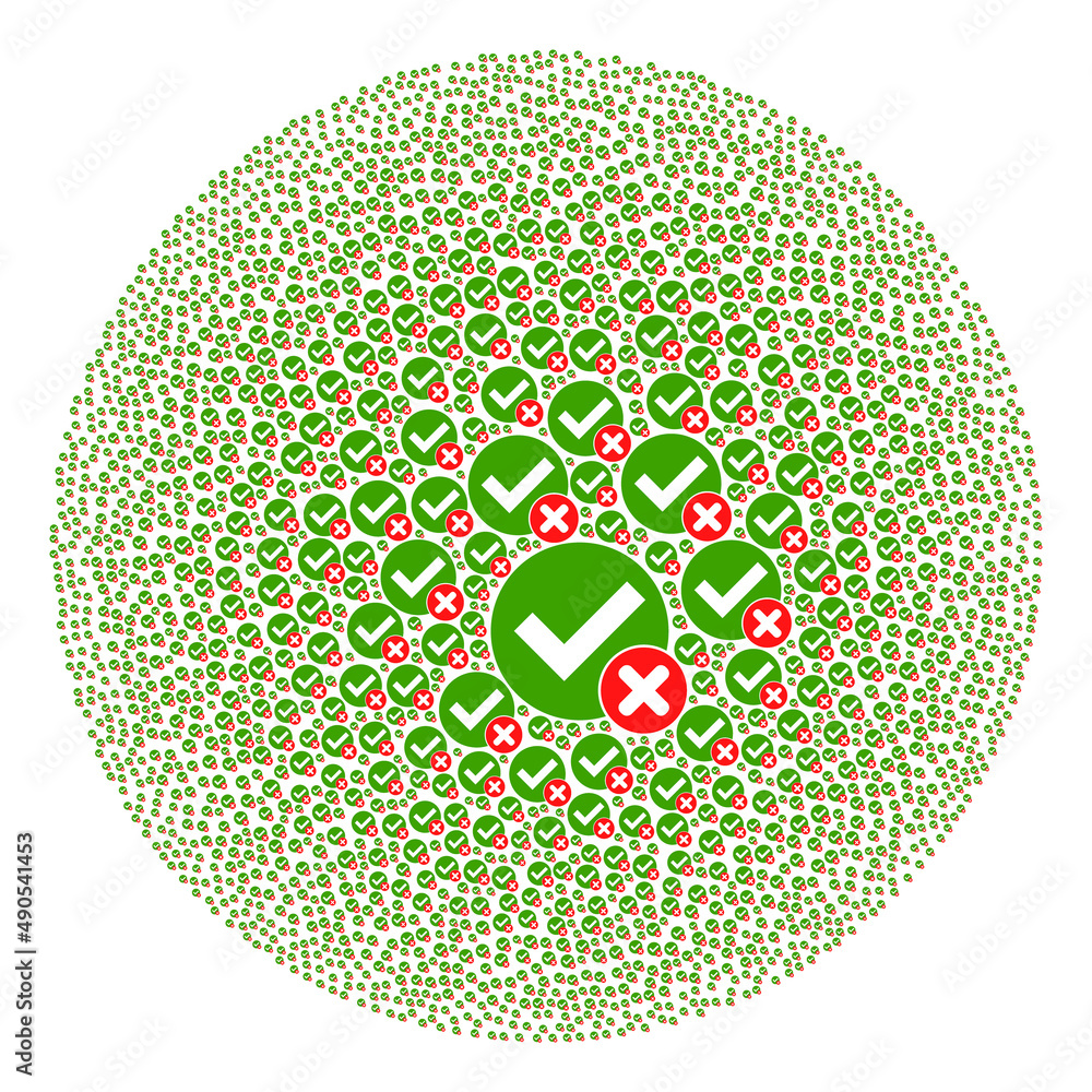 False positive symbols are organized into round group. False positive ...