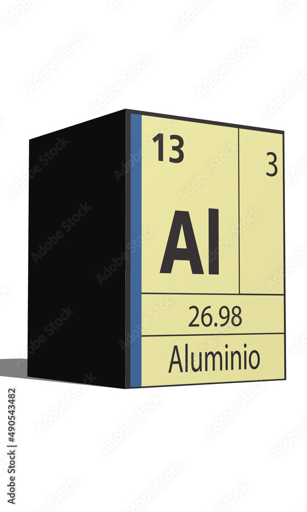 Aluminio, Elementos de la tabla periódica Stock Illustration | Adobe Stock