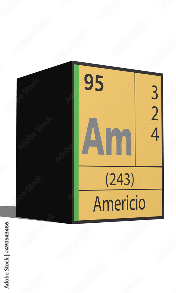 Americio, Elementos de la tabla periódica ilustração do Stock | Adobe Stock