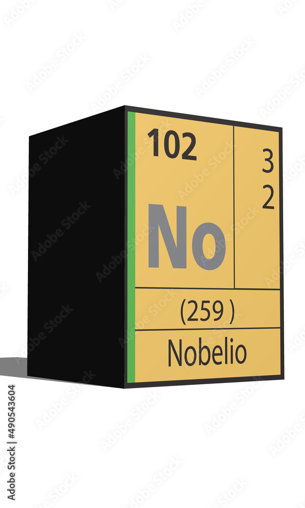 Nobelio, Elementos de la tabla periódica Stock Illustration | Adobe Stock