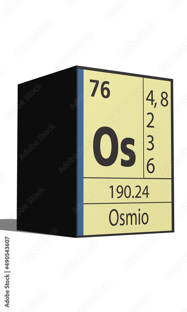 Osmio, Elementos de la tabla periódica Stock Illustration | Adobe Stock