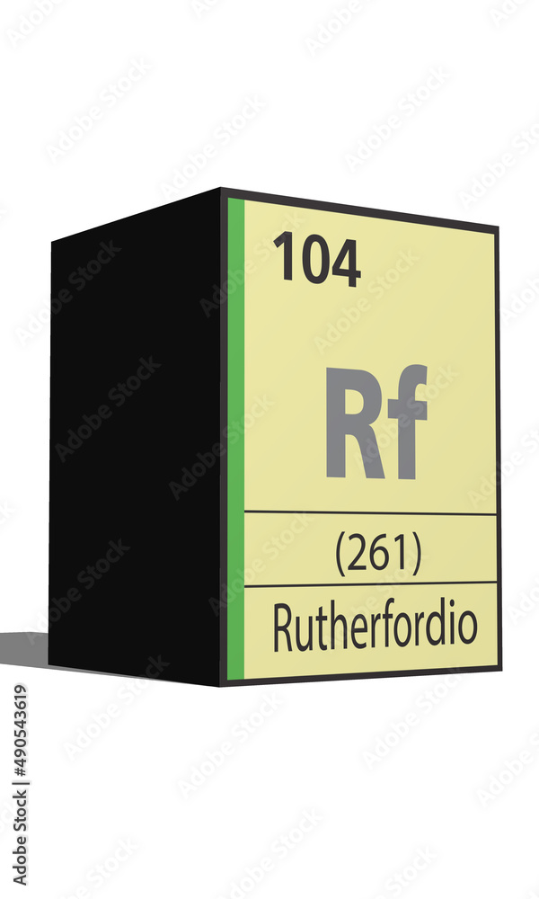 Rutherfordio, Elementos de la tabla periódica Stock Illustration ...