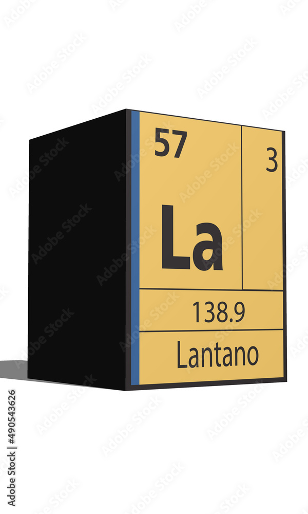 Lantano, Elementos de la tabla periódica Stock Illustration | Adobe Stock