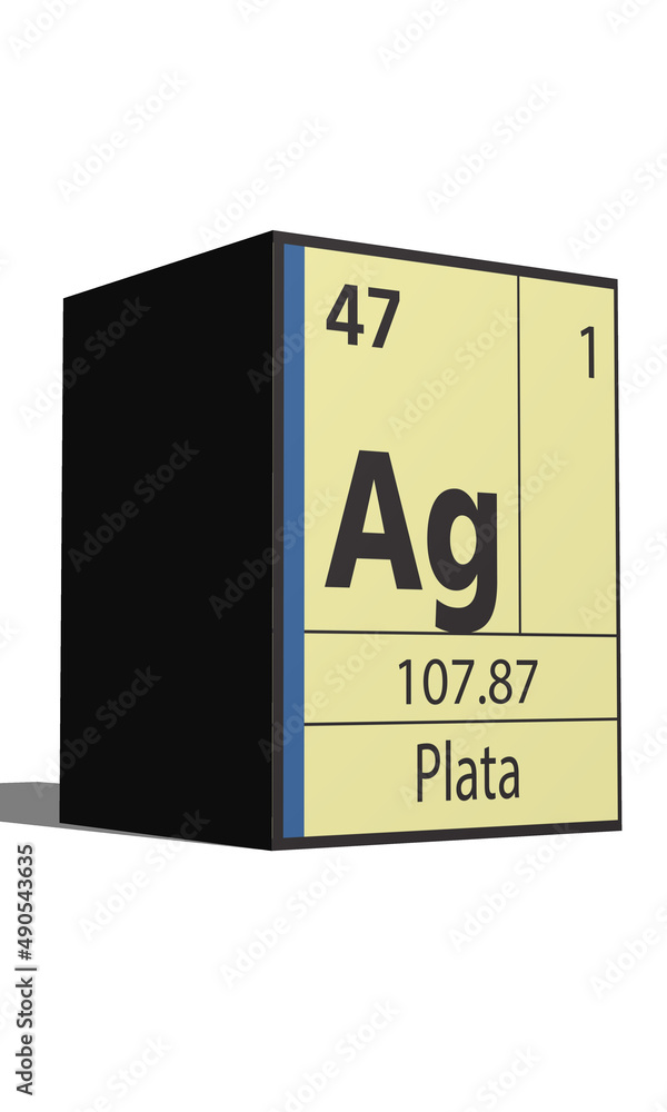 Plata, Elementos de la tabla periódica Stock Illustration | Adobe Stock