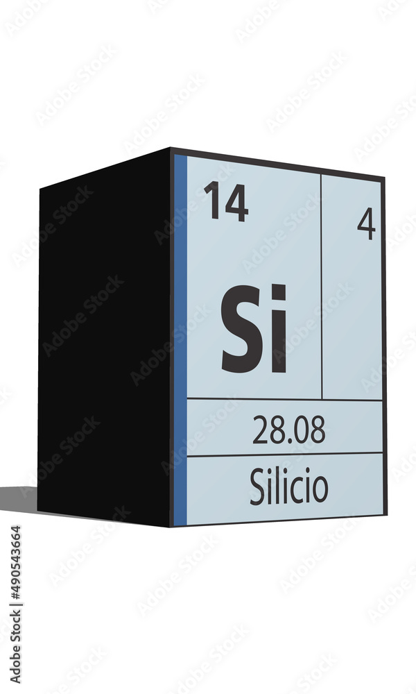 Silicio, Elementos de la tabla periódica Stock Illustration | Adobe Stock