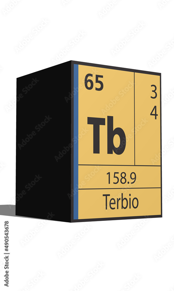 Terbio, Elementos de la tabla periódica Illustration Stock | Adobe Stock