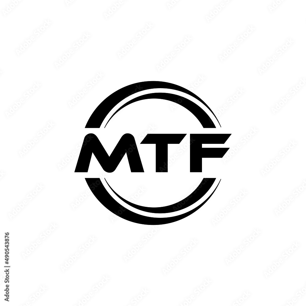MTF letter logo design with white background in illustrator, vector ...