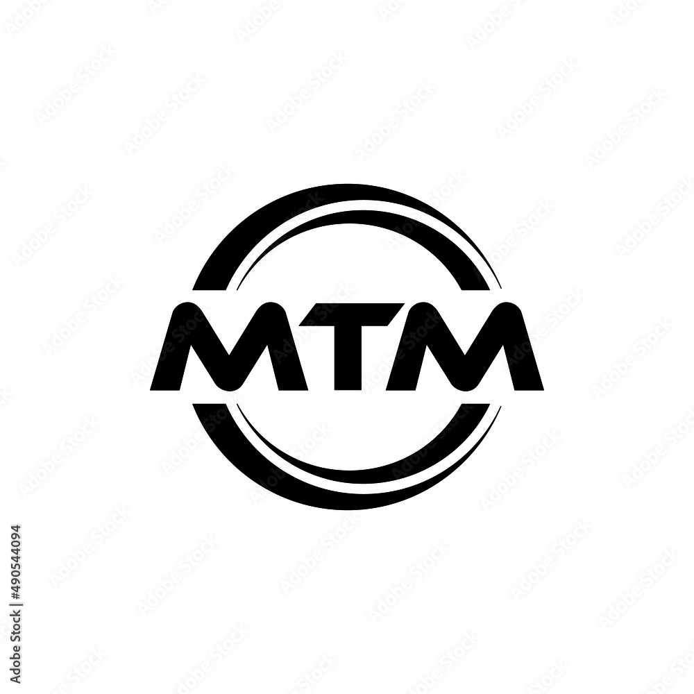 MTM letter logo design with white background in illustrator, vector ...