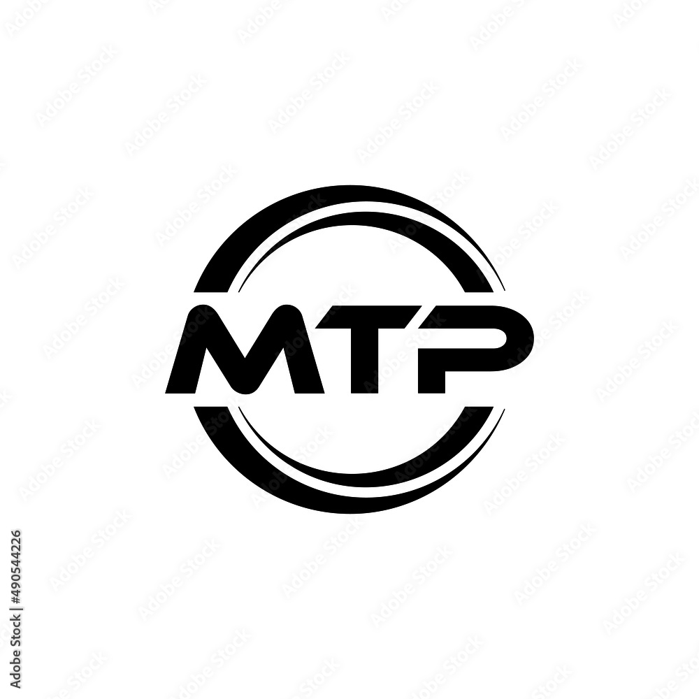 MTP letter logo design with white background in illustrator, vector ...