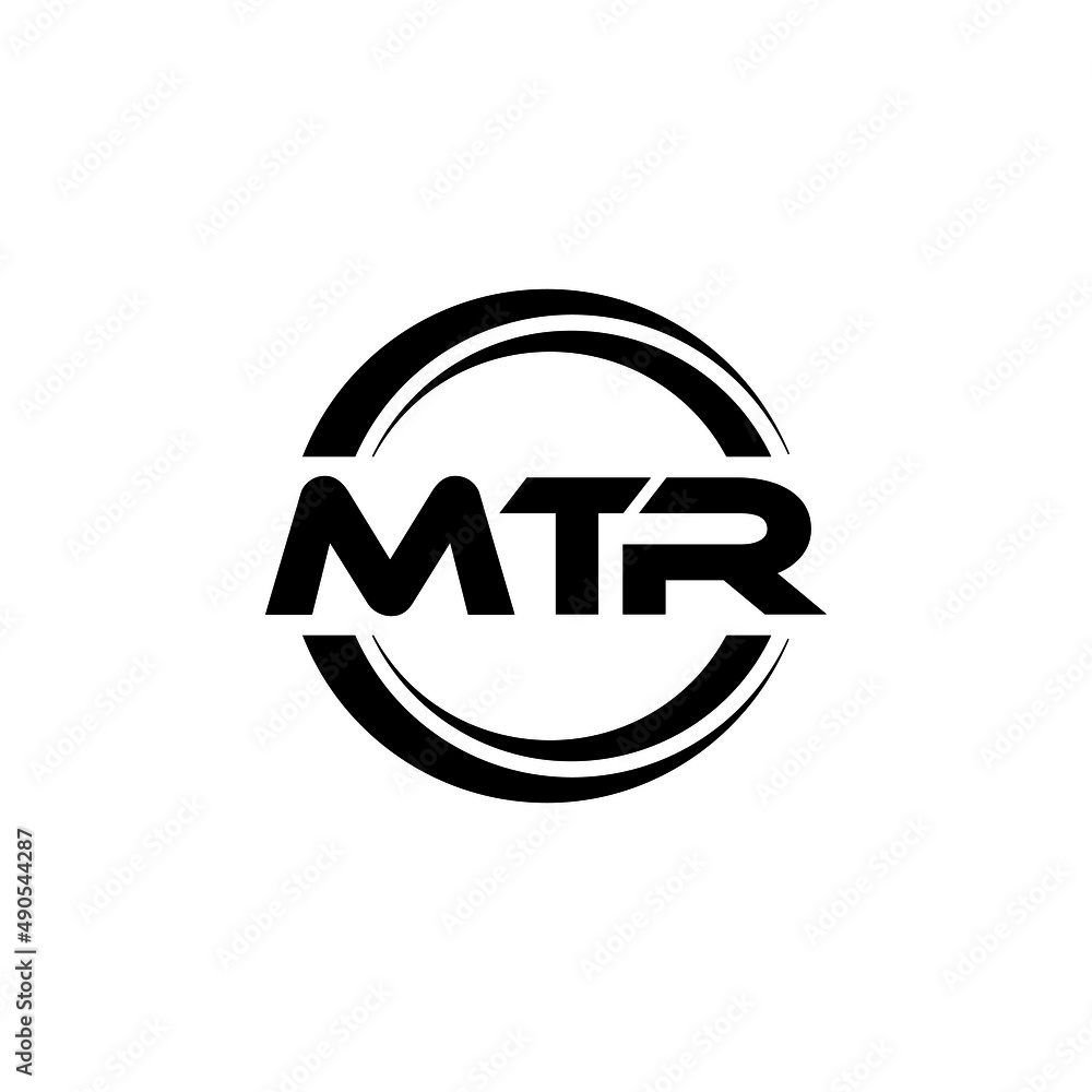 MTR letter logo design with white background in illustrator, vector ...