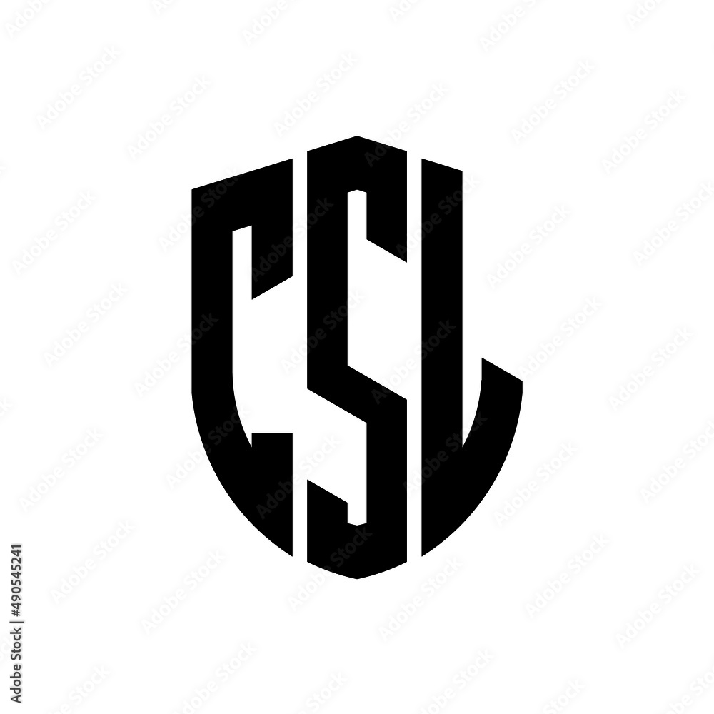CSL letter logo design. CSL modern letter logo with black background ...