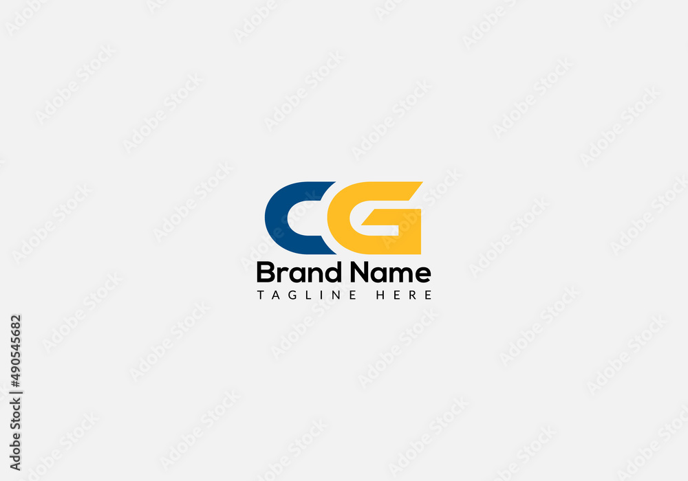Abstract CG letter modern initial lettermarks logo design Stock Vector ...