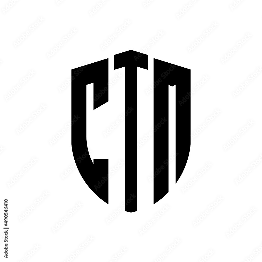 Vecteur Stock CTM letter logo design. CTM modern letter logo with black ...