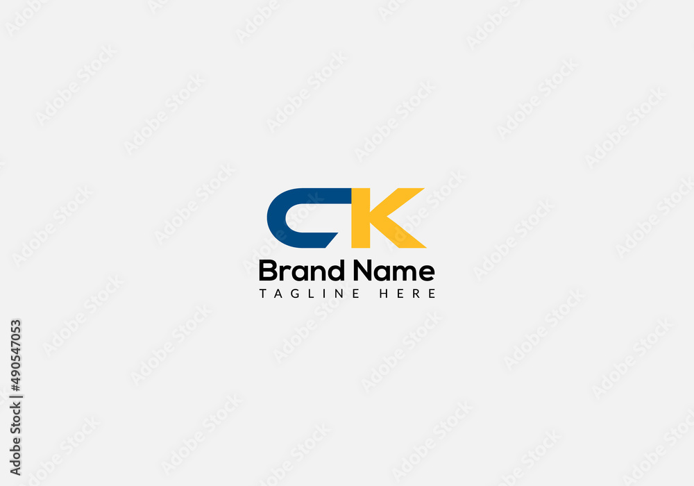 Abstract CK letter modern initial lettermarks logo design Stock Vector ...