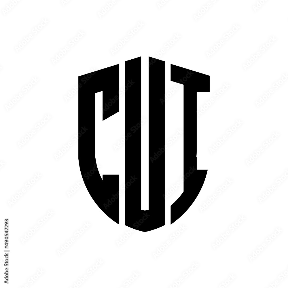 CUI letter logo design. CUI modern letter logo with black background ...