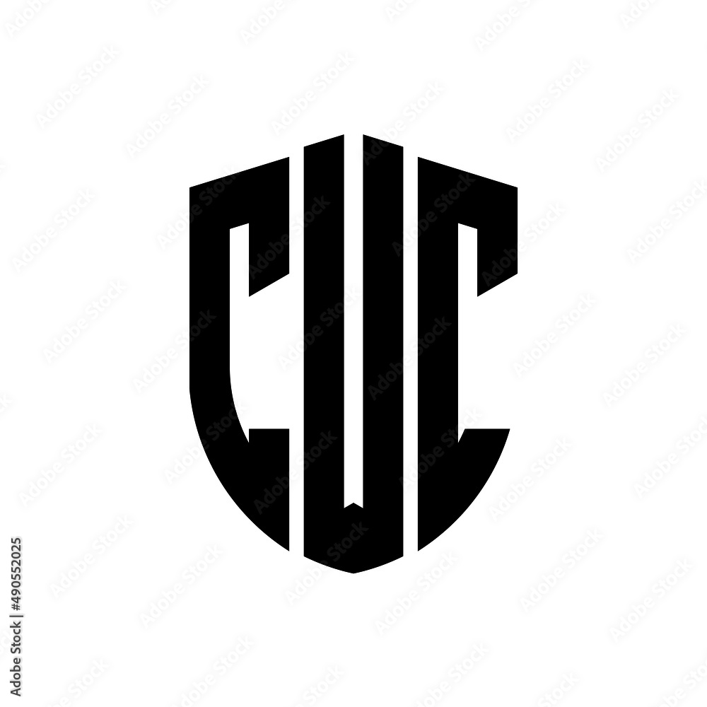 CWC letter logo design. CWC modern letter logo with black background ...