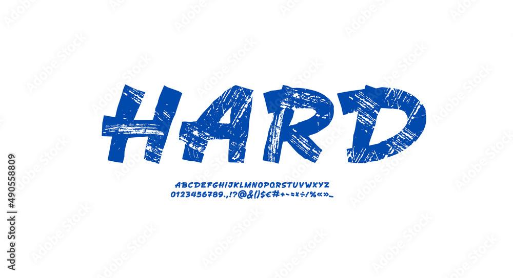 Brush handwritten shabby font, script rough alphabet, cursive grunge ...