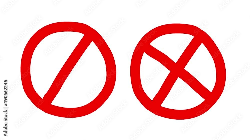 Prohibition signs. Red circle. White background. Road sign. Ban ...