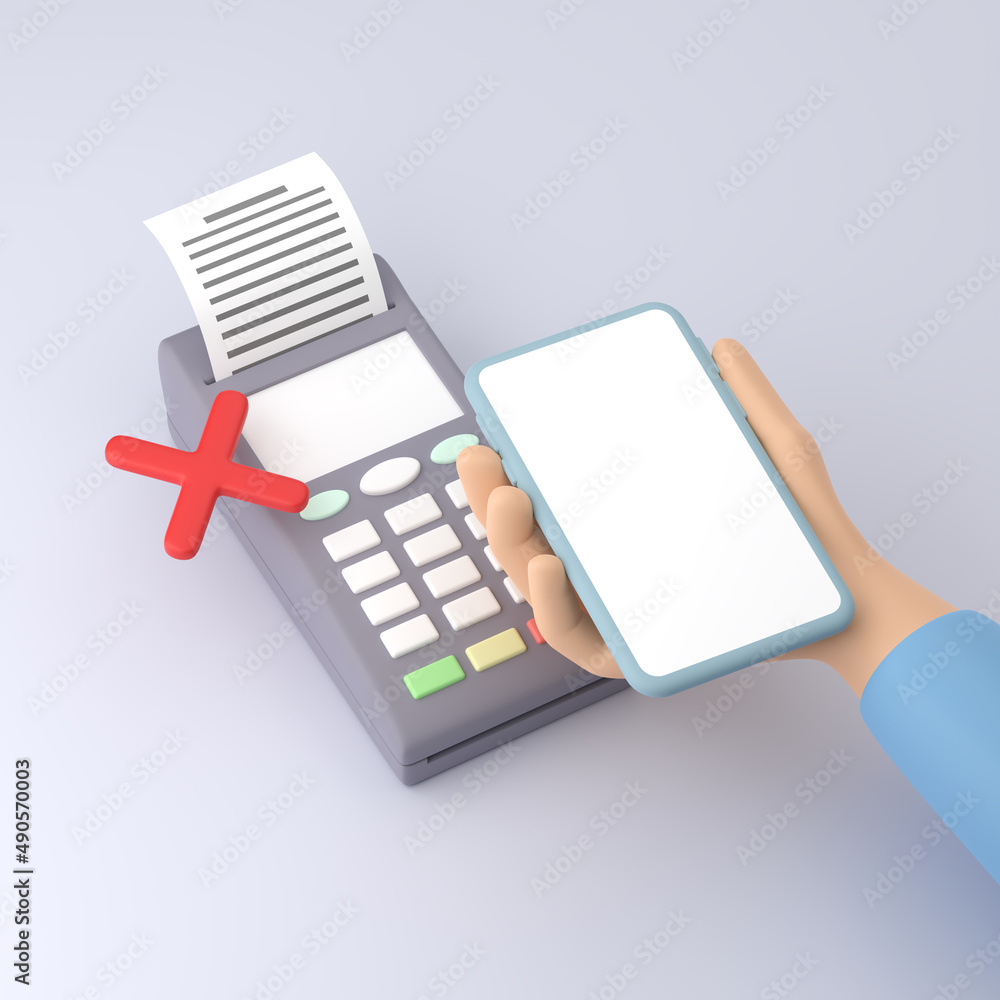 Refusal, rejection of payment. The client cannot pay. The card is not ...