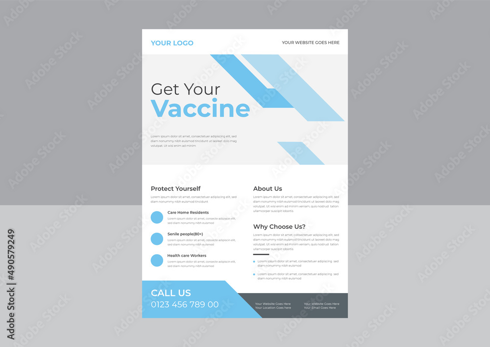 Coronavirus and Covid 19 virtual Conference Flyer Template Design with ...