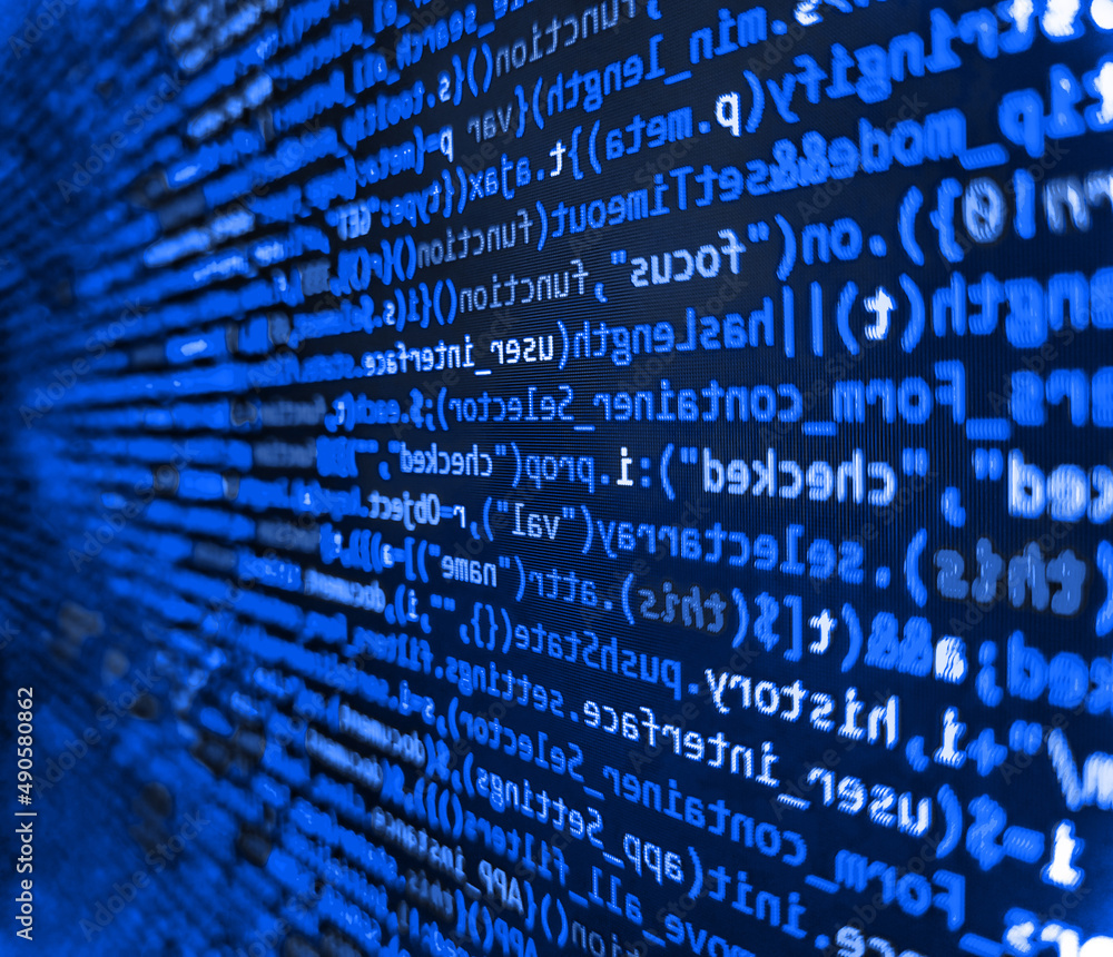 Web Developer Programmer Monitor Screen Display Computer Program Preview Matrix Byte Of Binary