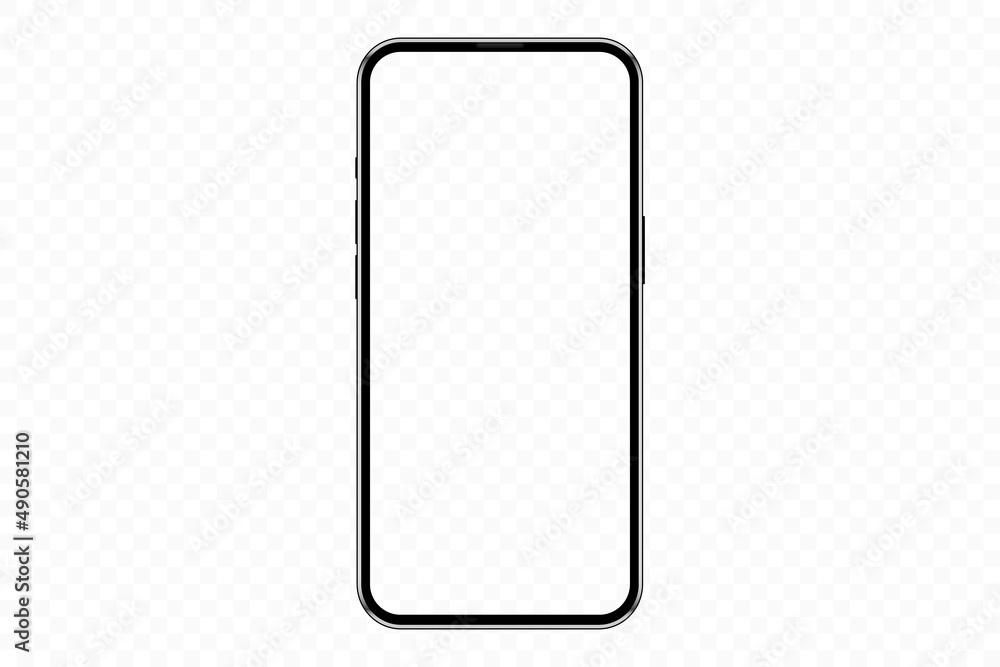 App demonstration mockup. Realistic mobile phone frame only, mockup ...