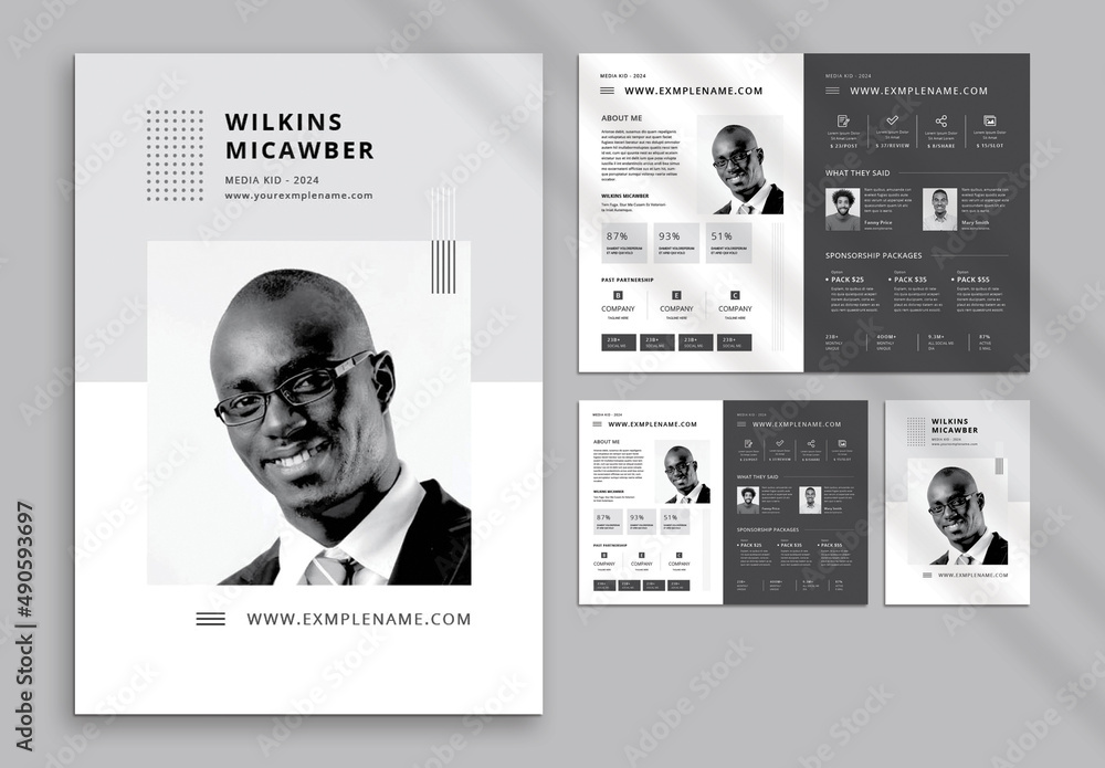 Media Kit Layout Stock Template | Adobe Stock