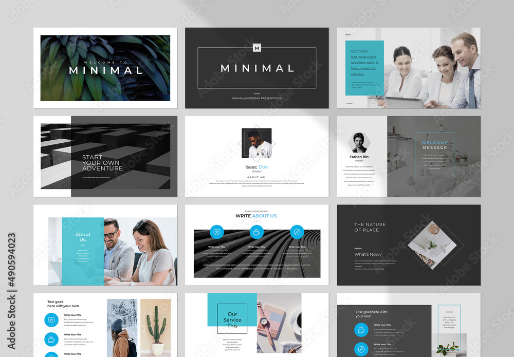 Minimal Presentation Layout Stock Template | Adobe Stock