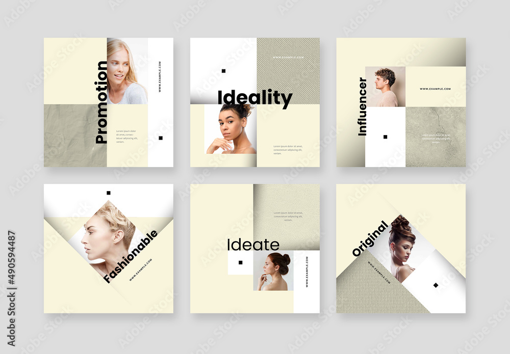 Unique Mobile Layouts with Strong Shapes and Material Textures Stock ...