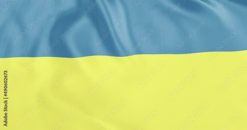Flag of Ukraine waving 3d animation. The Ukrainian flag. Seamless ...