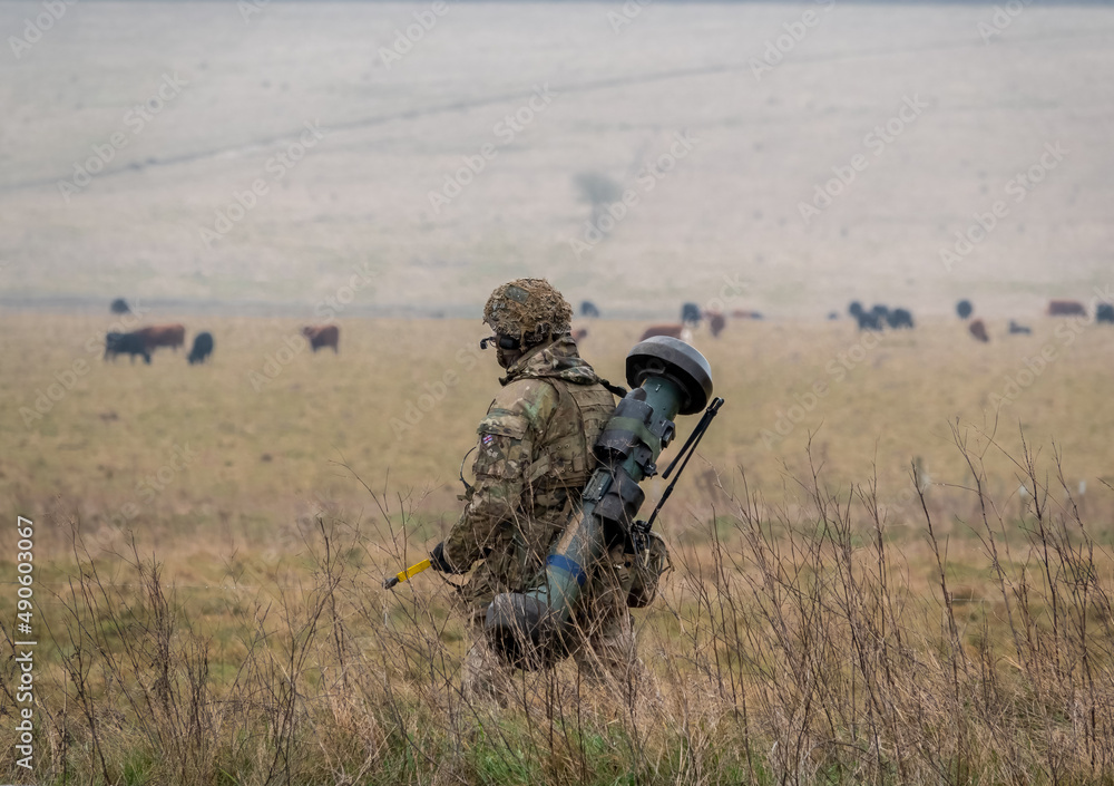 Foto de army soldier completing an 8 mile combat fitness test tabbing ...