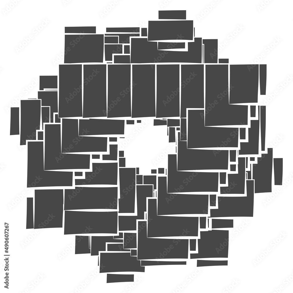 Abstract geometric black and white vector illustration Stock Vector ...
