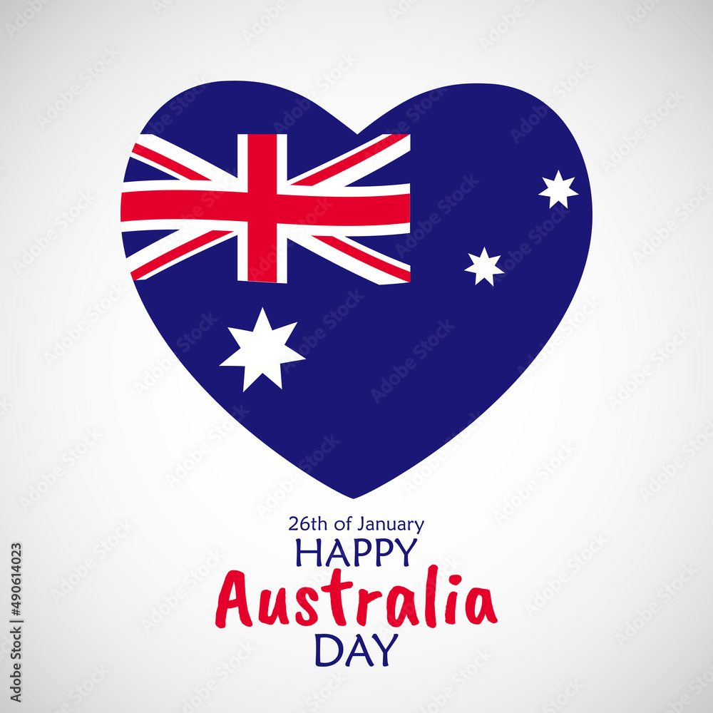26 January Happy Australia Day. Illustration. Stock Illustration ...