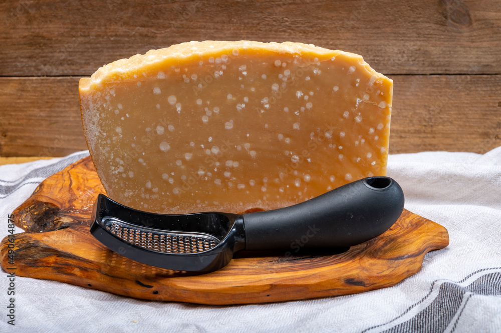 72 months very old Italian parmigiano-reggiano parmesan cheese from ...