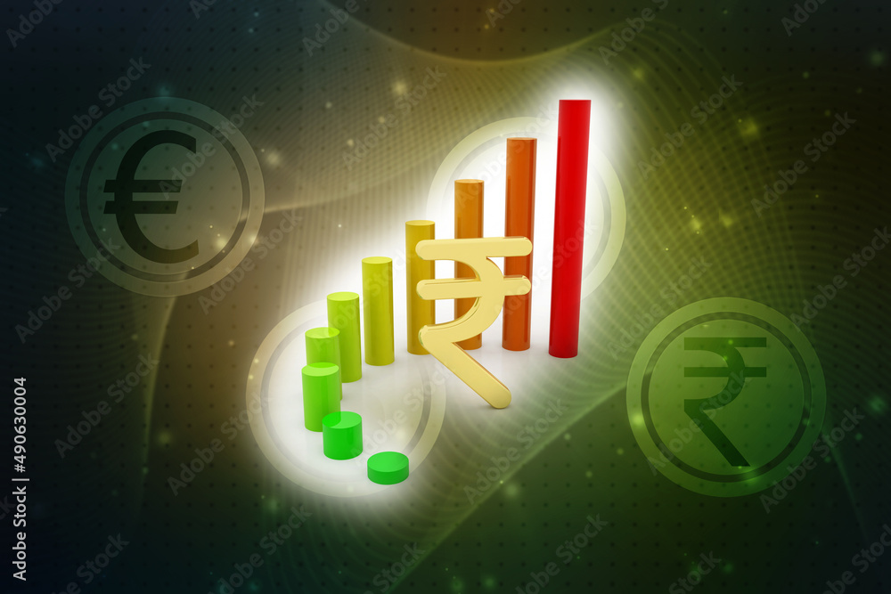 Indian rupee background, Stock market background with Indian rupee ...