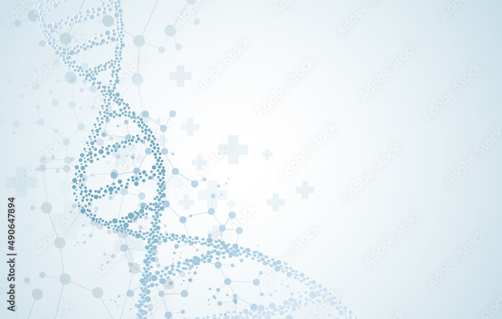 DNA molecules, concepts of neurological vector, modern medical ...