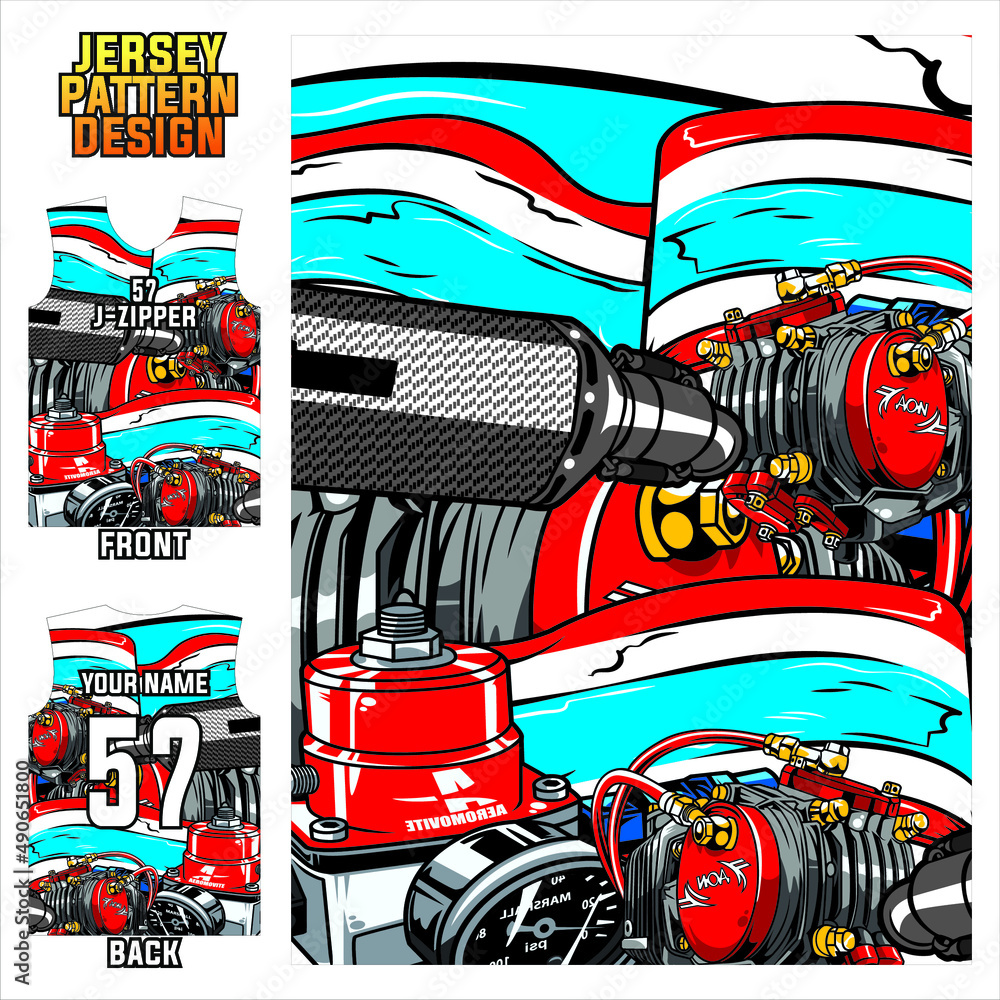 racing sports jersey fabric design. sublimation printing jersey pattern ...