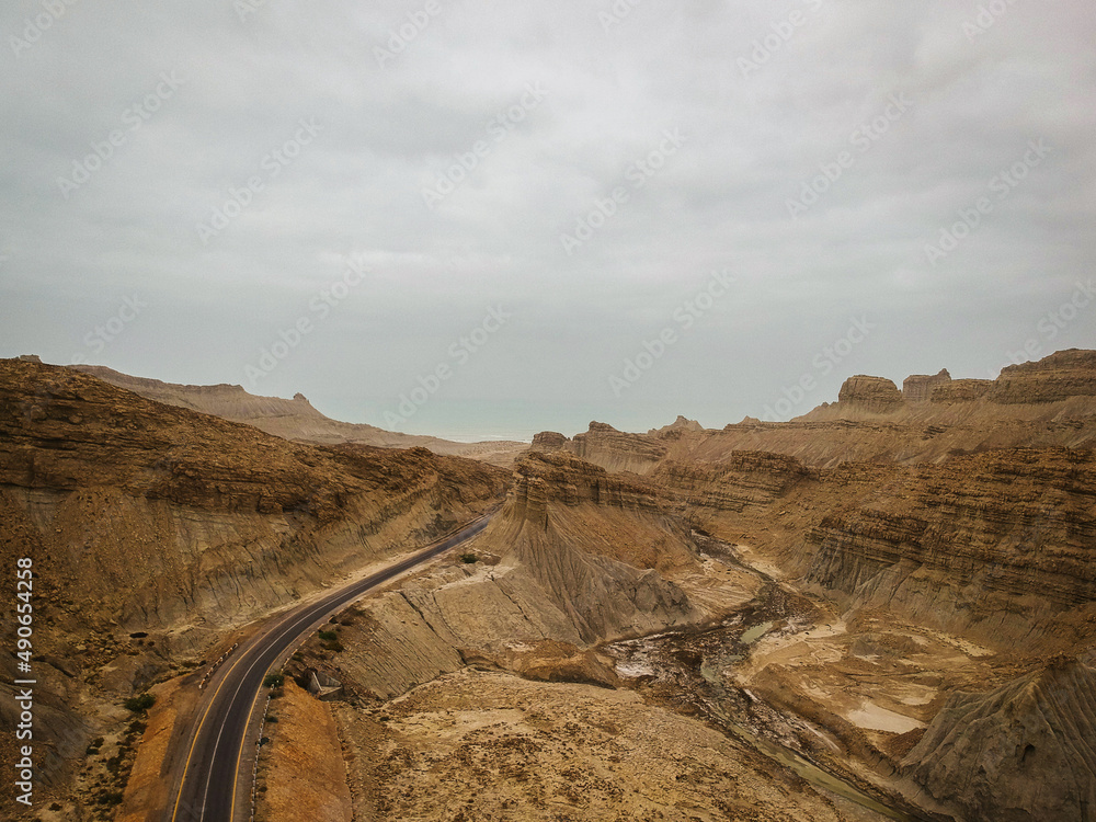 An aerial view of the majestic Hingol National Park. Hungol National ...