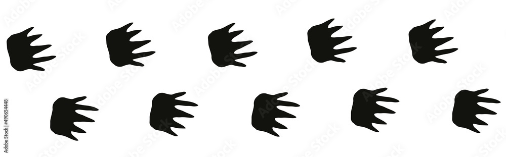 Turtle footprint way. Tortoise step trail Stock Vector | Adobe Stock