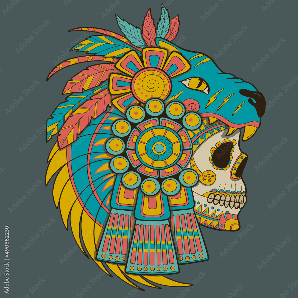 Aztec Skull Tattoo