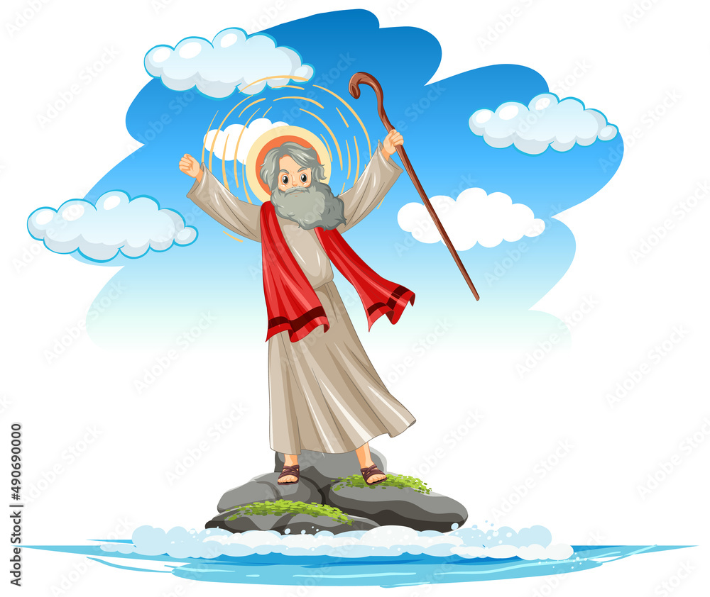 Jesus Christ character in cartoon style Stock Vector | Adobe Stock