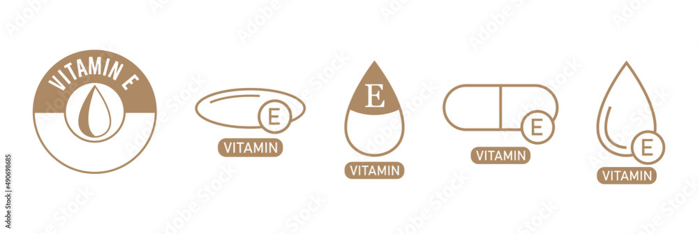 vitamin e icon, drop, capsule, logo vector illustration Stock Vector ...