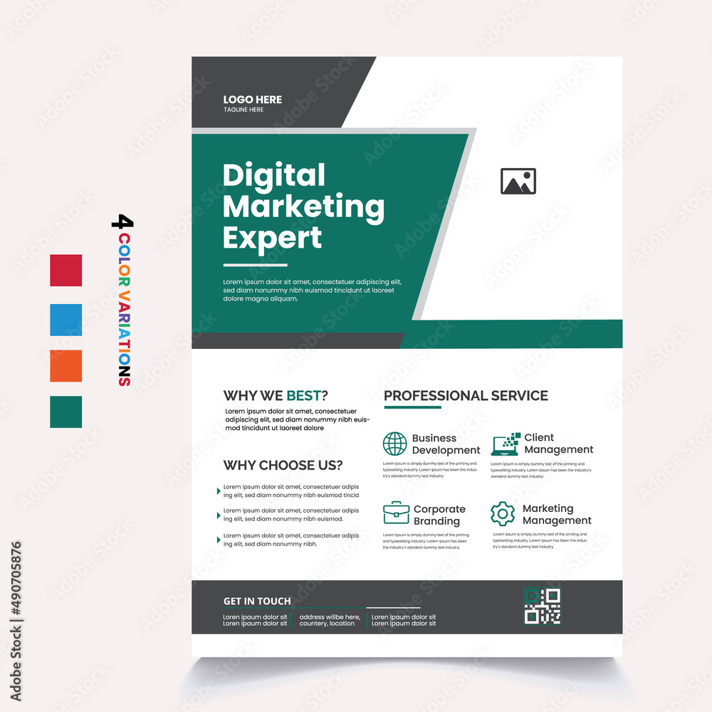 poster flyer pamphlet brochure cover design layout with circle shape ...