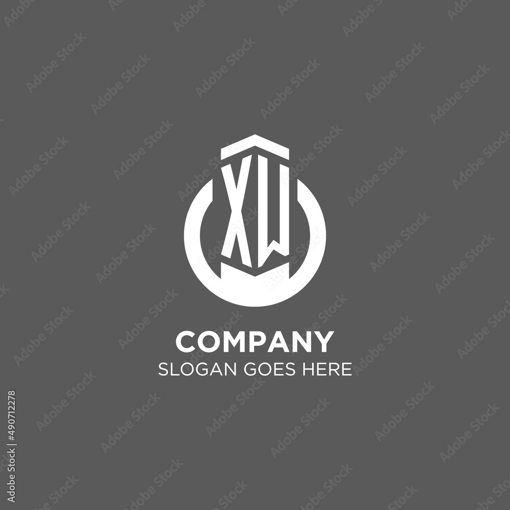 Initial XW circle round line logo, abstract company logo design ideas Stock Vector | Adobe Stock